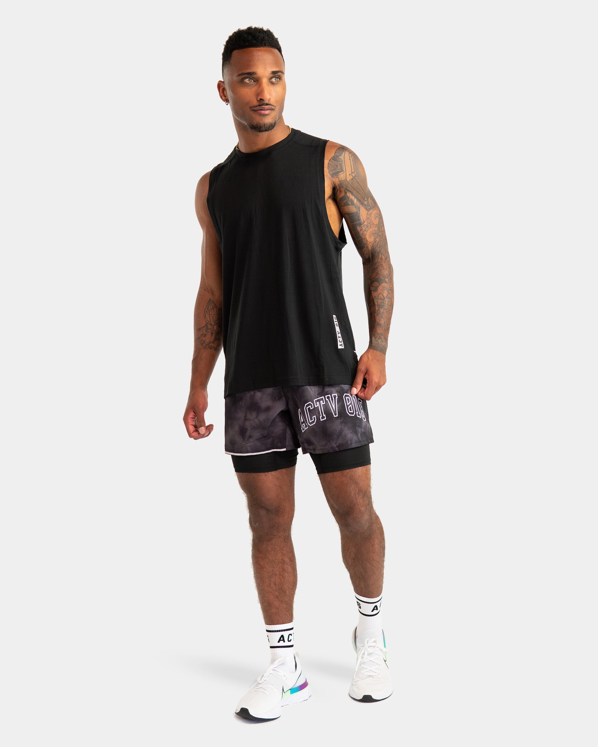 Black Ascent Tank | ACTV 016 - Premium Men's Gym Clothes